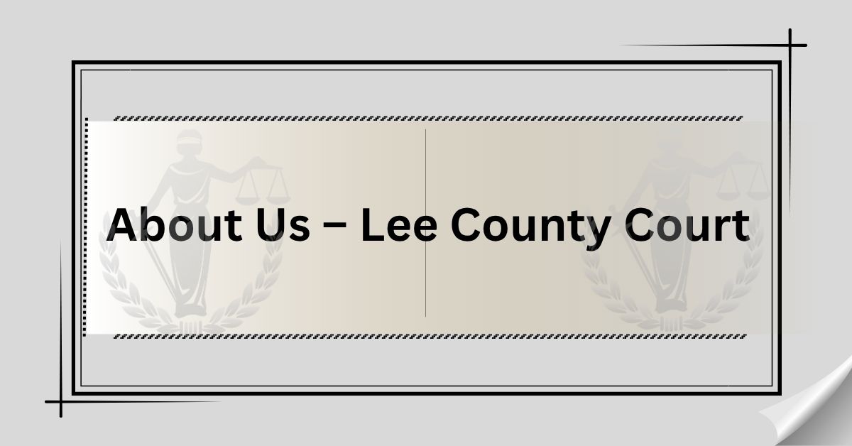 About Us – Lee County Court